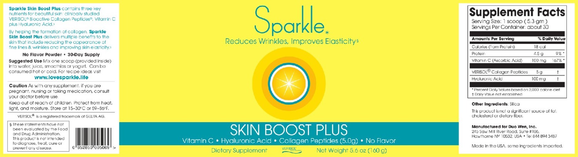Sparkle - Skin Boost Plus No Flavor - SuppCo