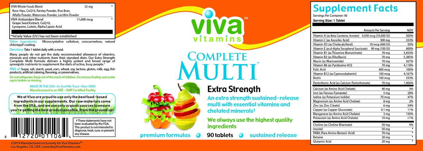 viva vitamins - Complete Multi Extra Strength - SuppCo