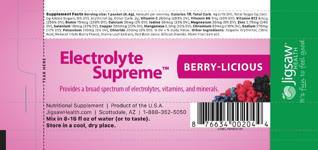 Jigsaw Health - Electrolyte Supreme Berry-Licious - SuppCo