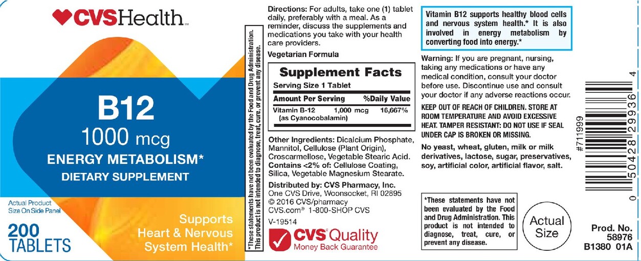 CVS Health - B12 1000 mg - SuppCo