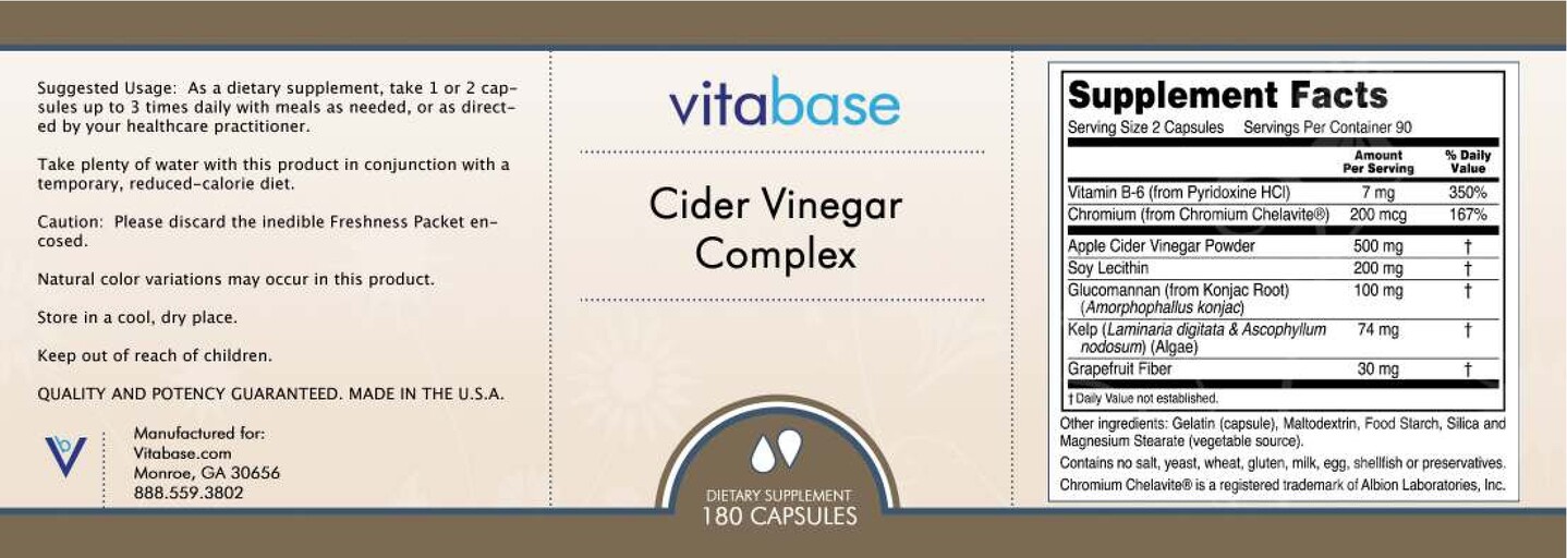 Vitabase - Cider Vinegar Complex - SuppCo