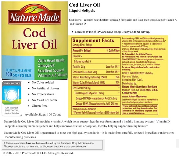 Nature Made - Cod Liver Oil - SuppCo