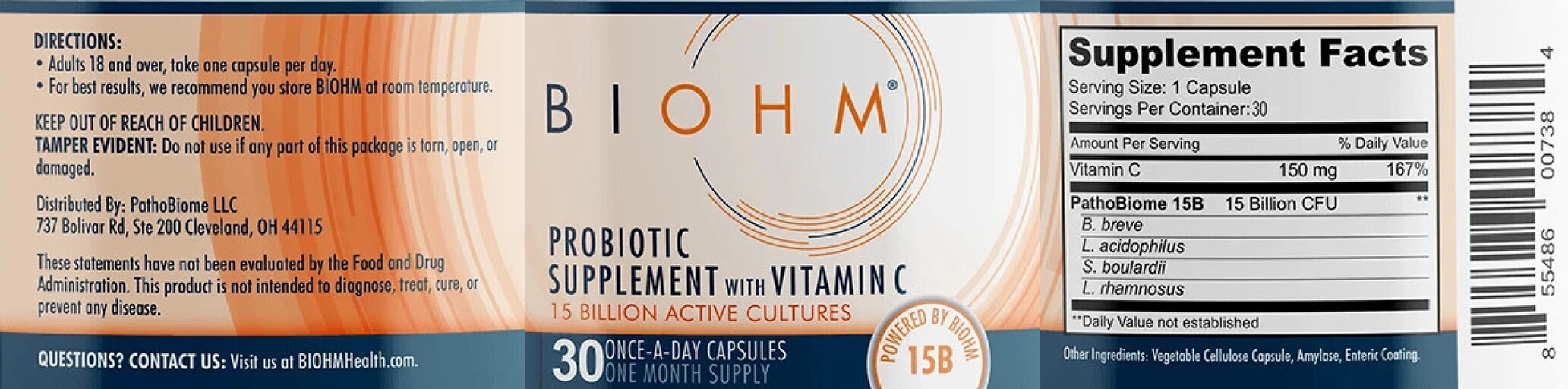 BIOHM - Probiotic Supplement with Vitamin C - SuppCo