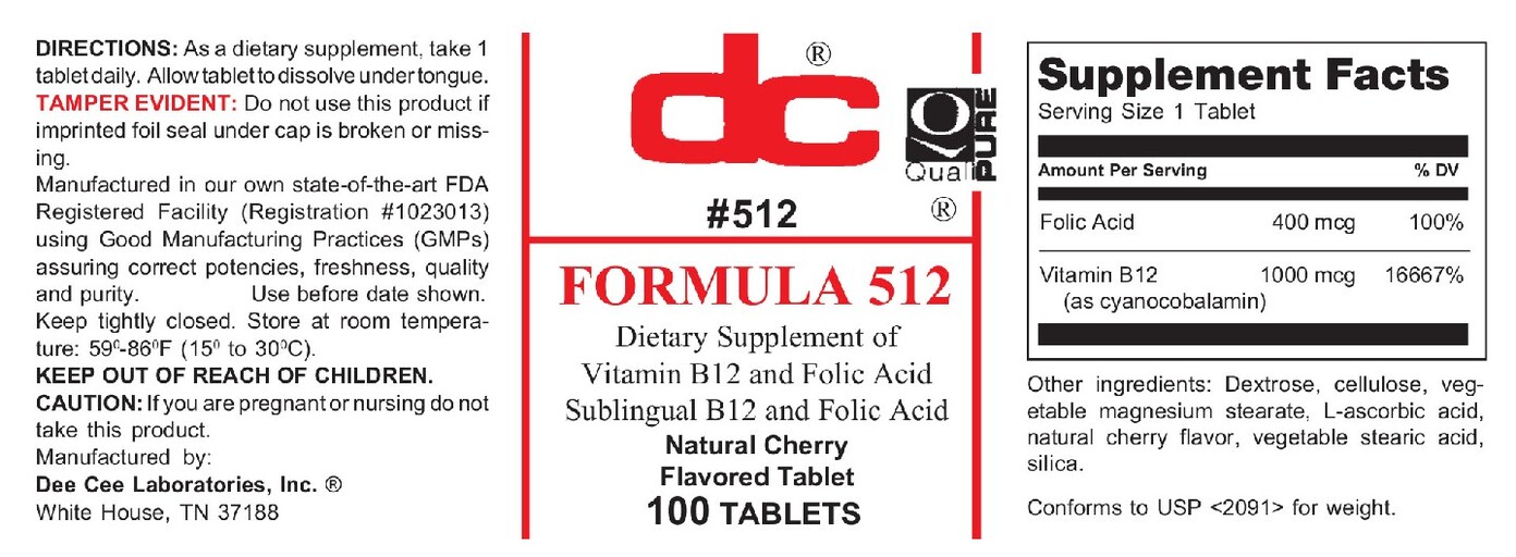 DC - Formula 512 Natural Cherry Flavor - SuppCo