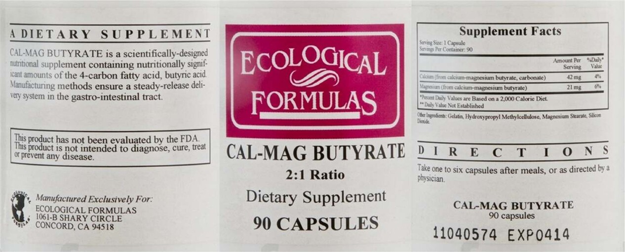 Ecological Formulas - CAL-MAG Butyrate 2:1 Ratio - SuppCo