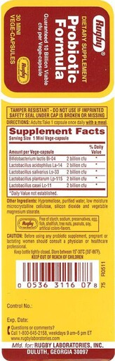 Rugby - Probiotic Formula - SuppCo