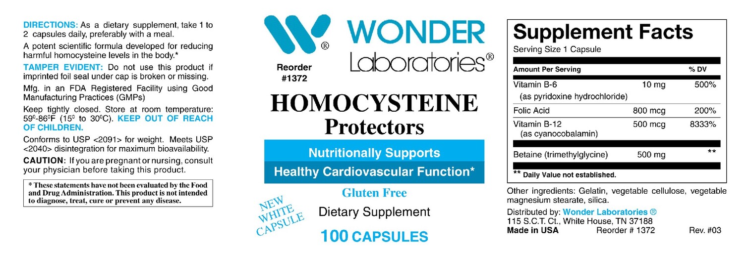 Wonder Labs - Homocysteine Protectors - SuppCo
