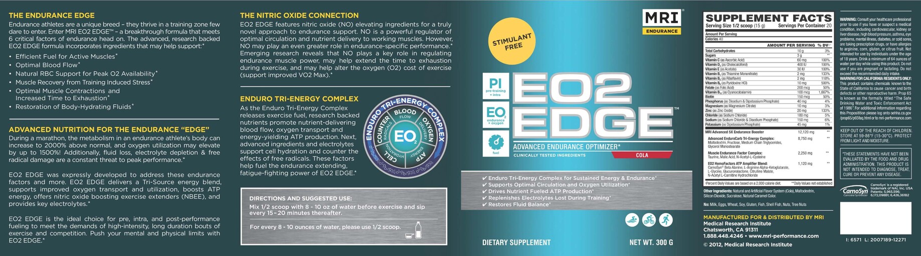 MRI Endurance - EO2 Edge Cola - SuppCo