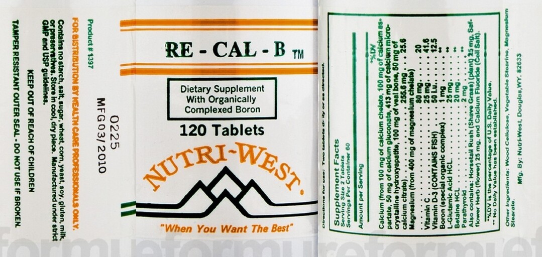 Nutri-West - Re-Cal-B - SuppCo