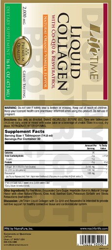 LifeTIME - Liquid Collagen with Co-Q10 and Resveratrol Natural Orange ...