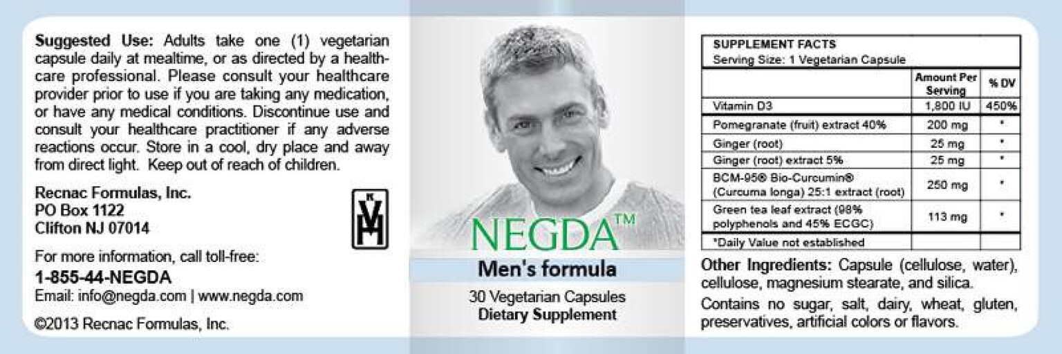 Recnac Formulas - Negda Men's Formula - SuppCo