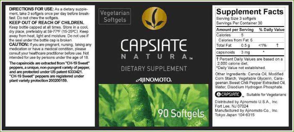 Ajinomoto - Capsiate Natura - SuppCo