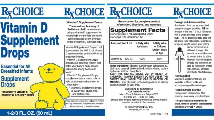 Hi-Tech Pharmacal - Vitamin D Supplement Drops - SuppCo