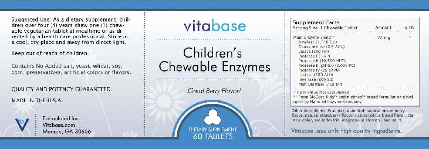 Vitabase - Children's Chewable Enzymes - SuppCo