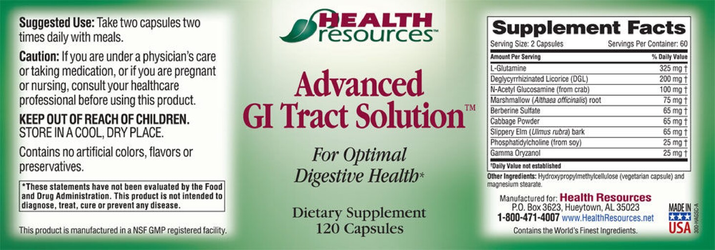 Health Resources - Advanced GI Tract Solution - SuppCo