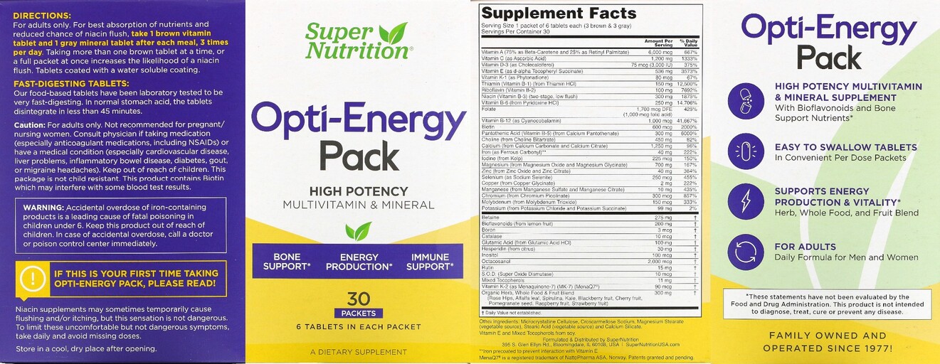 SuperNutrition - Opti-Energy Pack - SuppCo