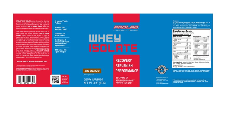 Prolab - Whey Isolate Milk Chocolate - SuppCo