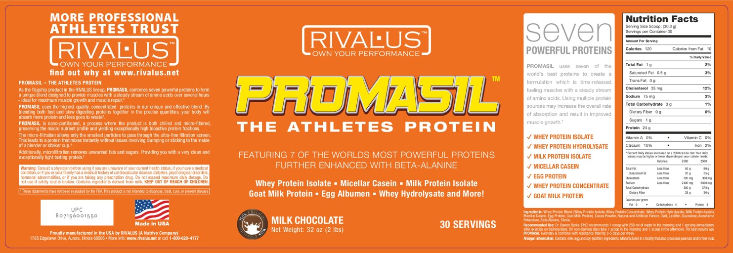 Rivalus - Promasil Milk Chocolate - SuppCo