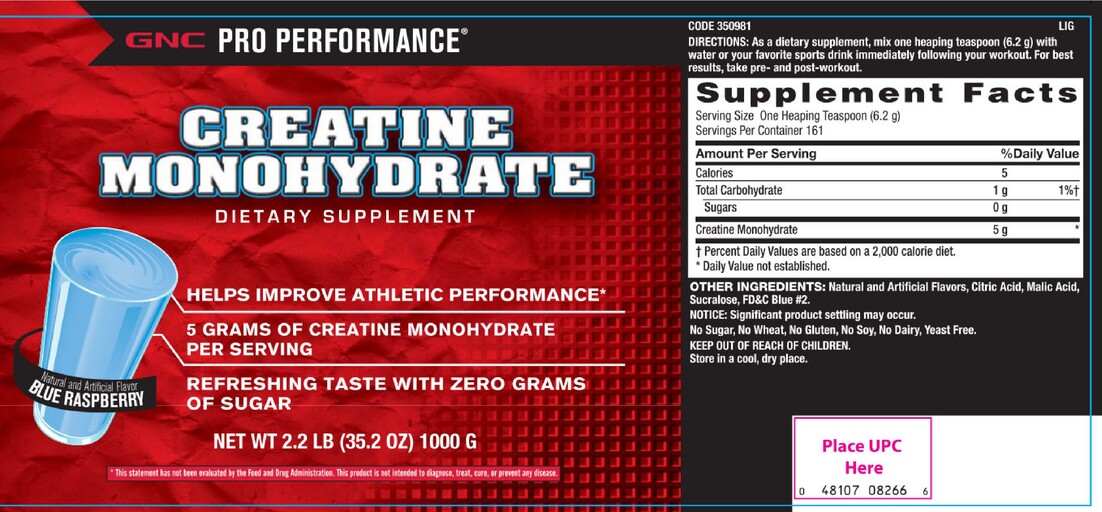 GNC Pro Performance - Creatine Monohydrate Blue Raspberry - SuppCo