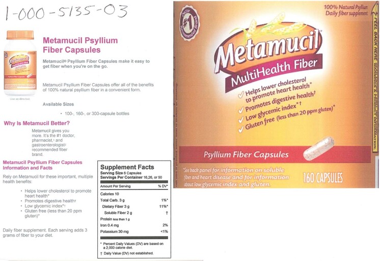 Metamucil MultiHealth Fiber Psyllium Fiber Capsules | SuppCo