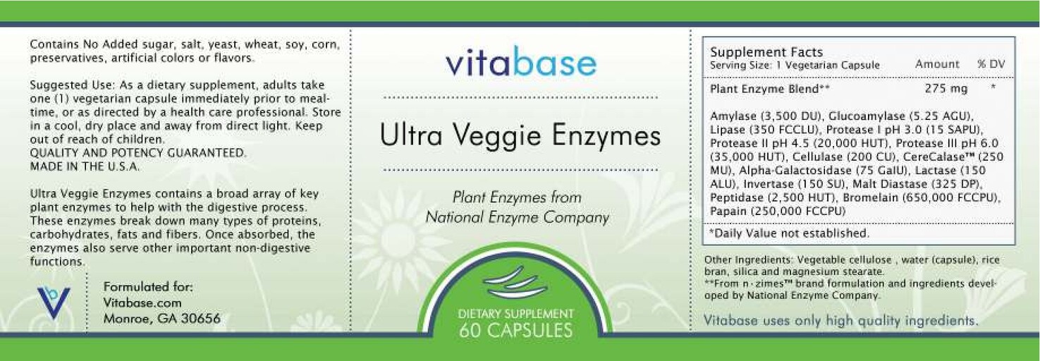 Vitabase - Ultra Veggie Enzymes - SuppCo