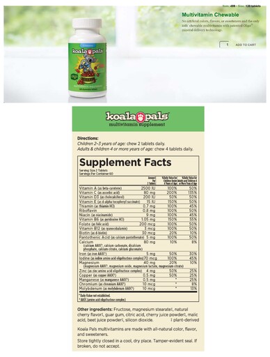 Melaleuca - Koala Pals Multivitamin Supplement Cherry Burst - SuppCo