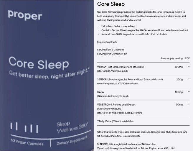 Proper - Core Sleep - SuppCo