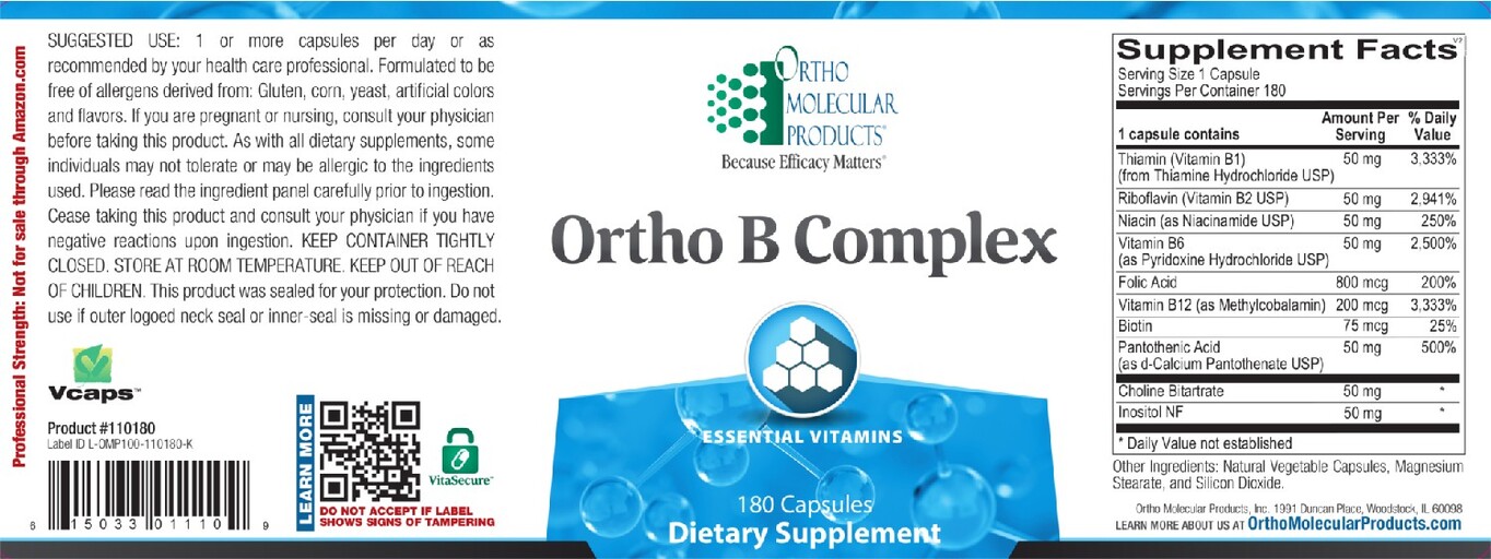 Ortho Molecular Products - Ortho B Complex - SuppCo