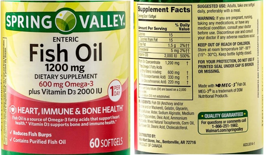 Spring Valley - Fish Oil 1200 mg - SuppCo