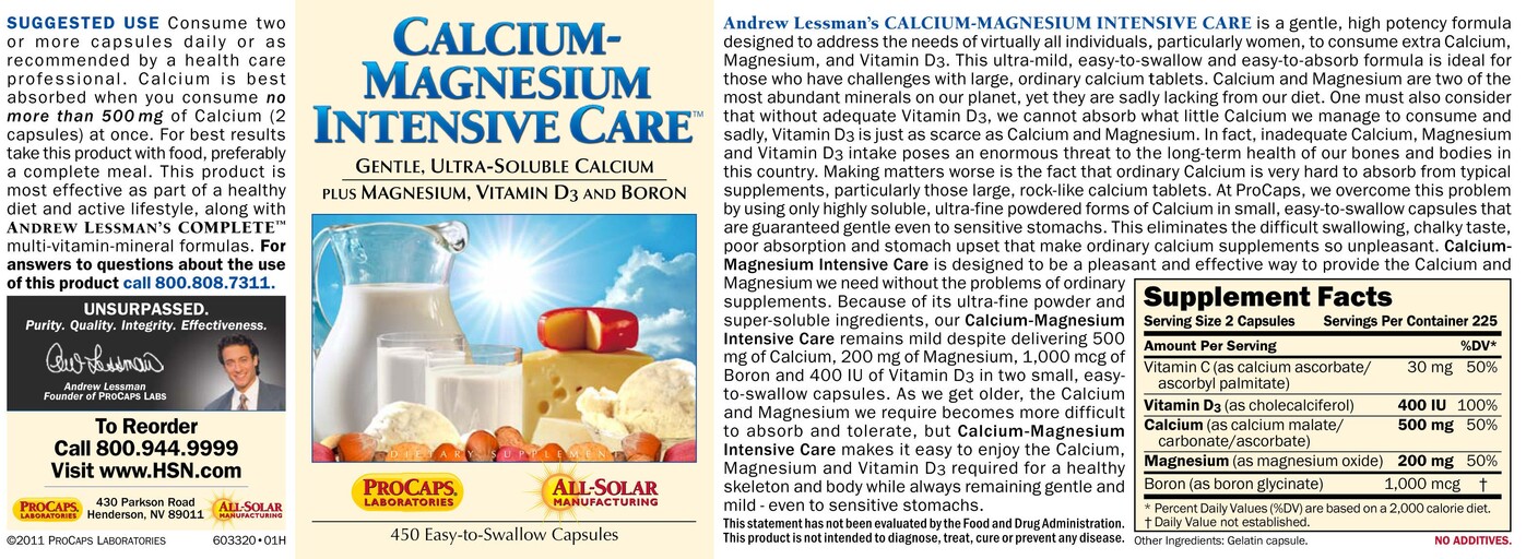 ProCaps Laboratories - Calcium-Magnesium Intensive Care - SuppCo