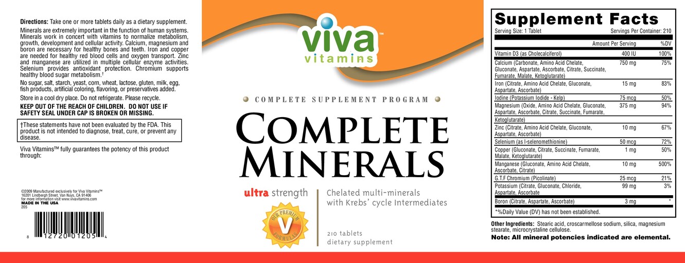 viva vitamins - Complete Minerals Ultra Strength - SuppCo