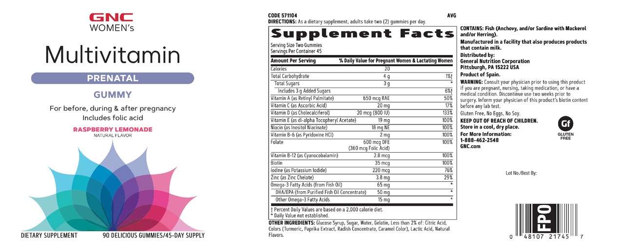GNC Women's - Multivitamin Prenatal Gummy Raspberry Lemonade - SuppCo