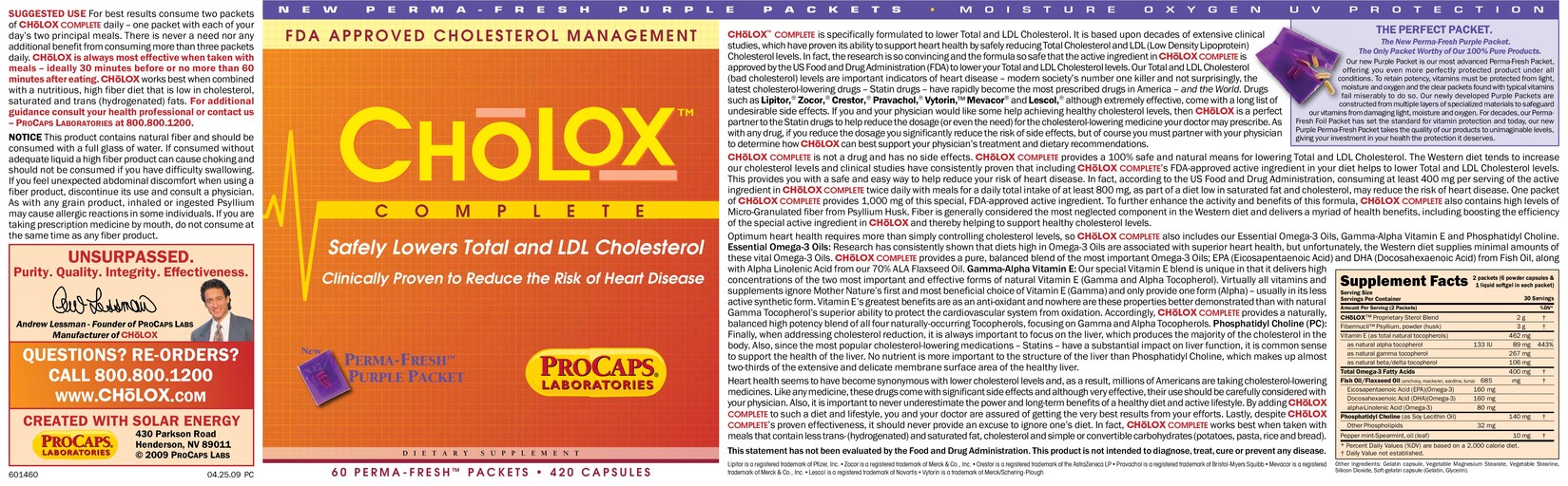 ProCaps Laboratories - Cholox Complete - SuppCo