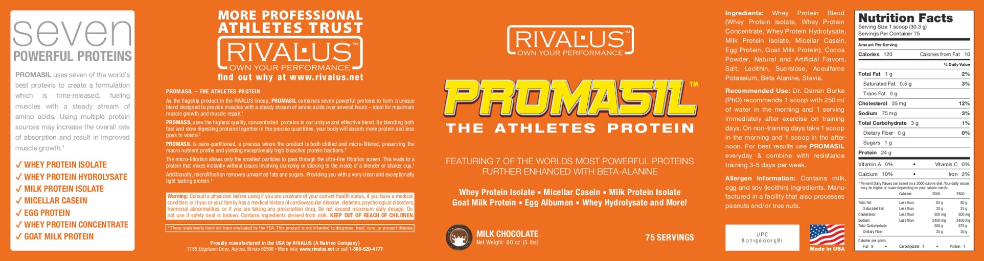 Rivalus - Promasil Milk Chocolate - SuppCo