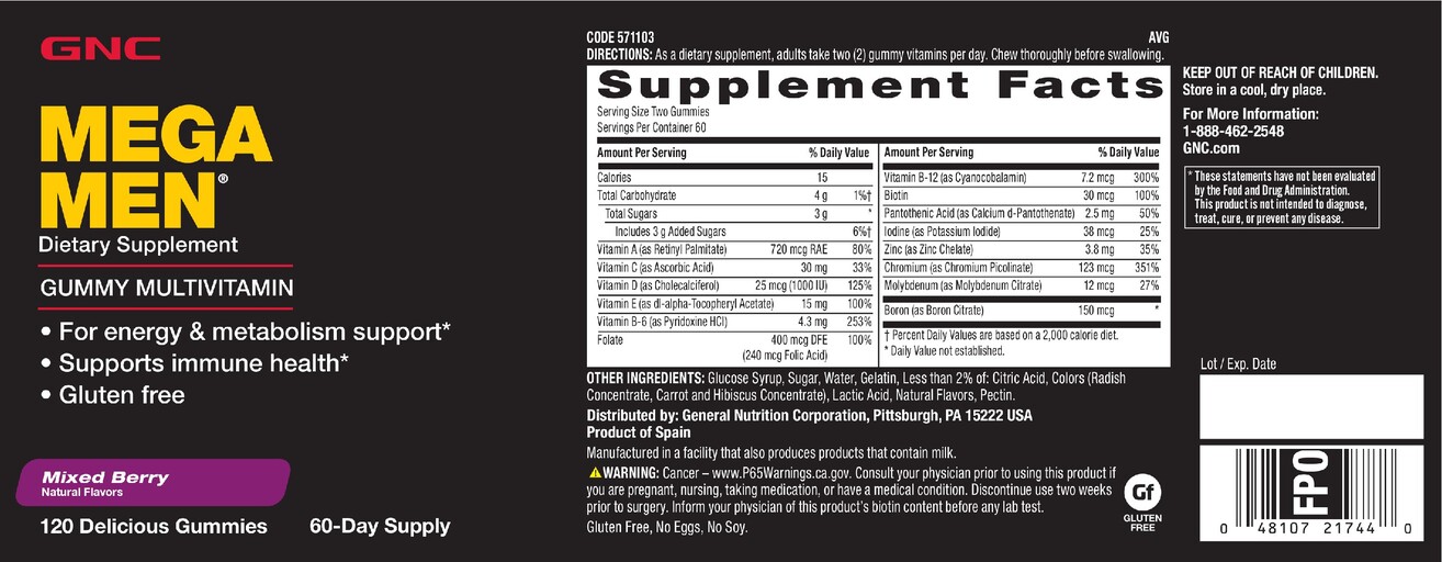 GNC - Mega Men Gummy Multivitamin Mixed Berry - SuppCo