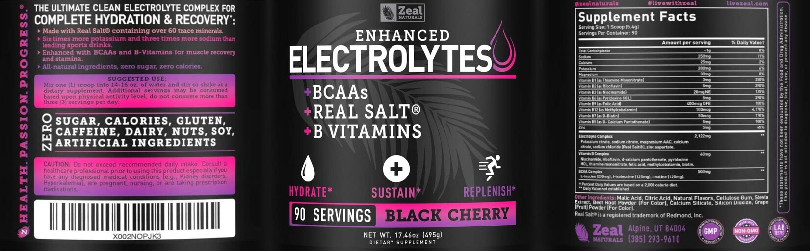 Zeal Naturals - Enhanced Electrolytes Black Cherry - SuppCo