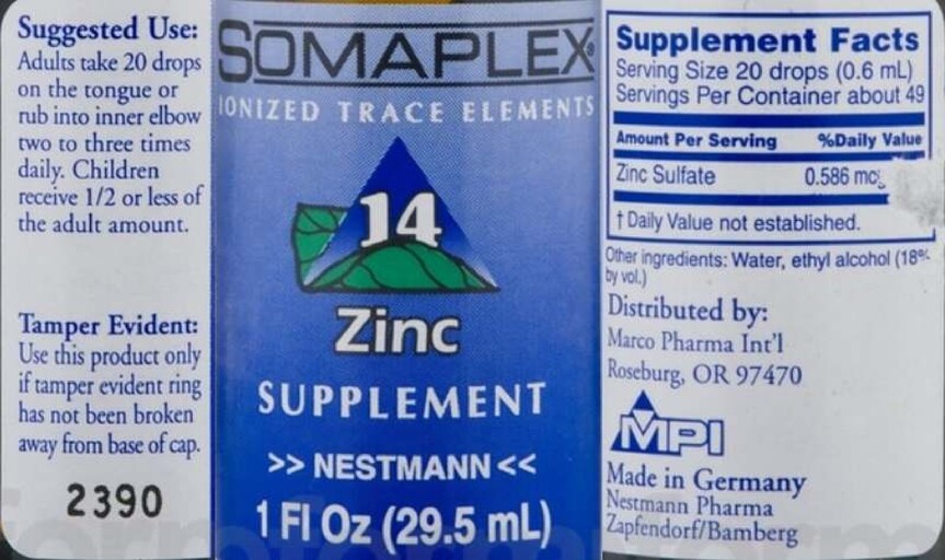 Somaplex - 14 Zinc - SuppCo