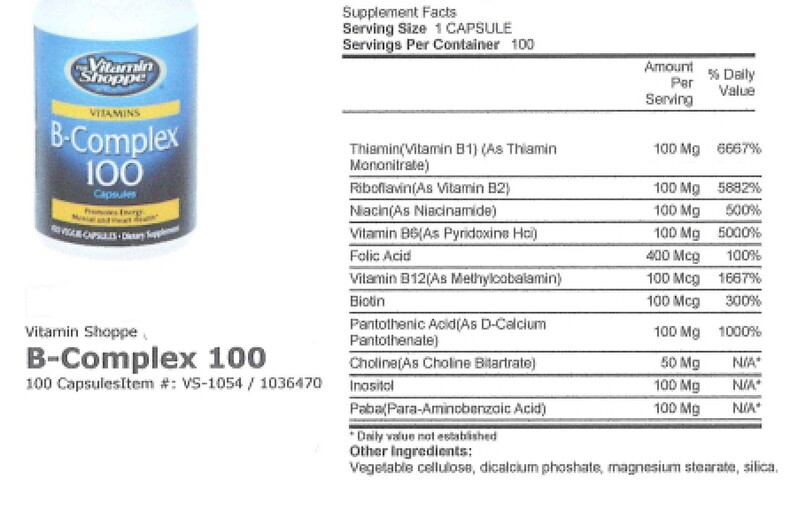 The Vitamin Shoppe - B-Complex 100 - SuppCo