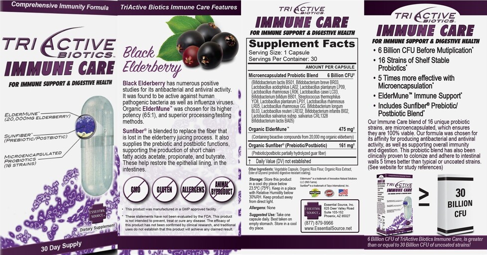 Essential Source - Tri Active Biotics Immune Care Black Elderberry - SuppCo