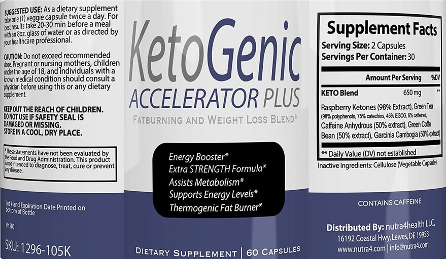 nutra4health - Ketogenic Accelerator Plus - SuppCo