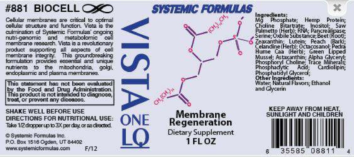 Systemic Formulas - Vista One LQ Membrane Regeneration - SuppCo
