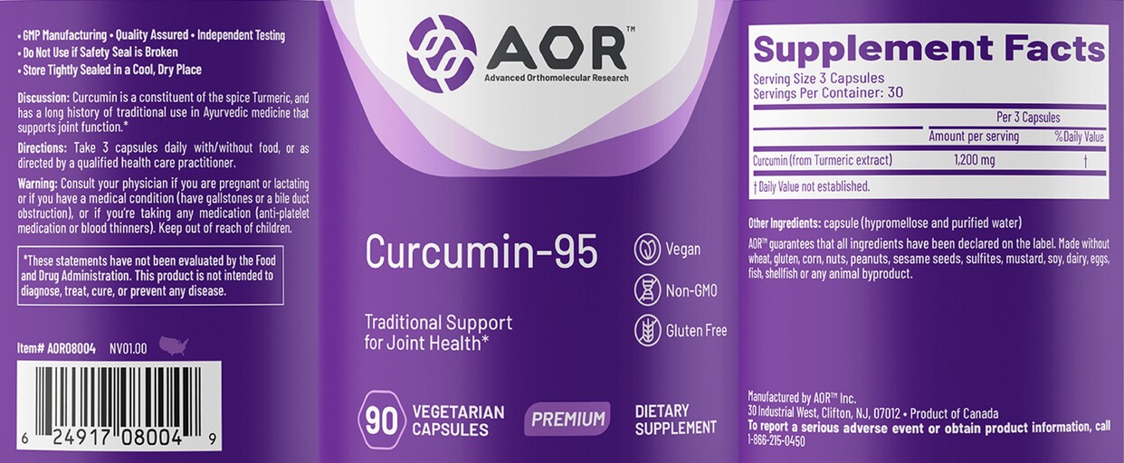 AOR Advanced Orthomolecular Research - Curcumin-95 - SuppCo