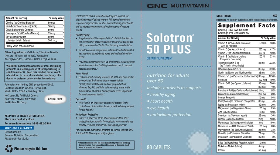 GNC Multivitamin - Solotron 50 Plus - SuppCo