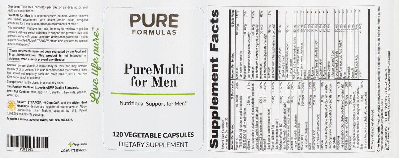 PureFormulas - PureMulti for Men - SuppCo