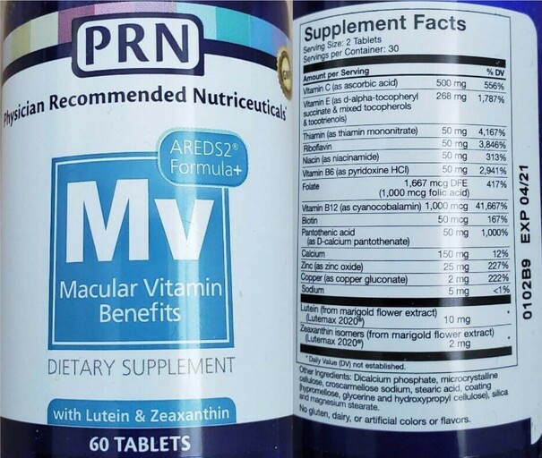 PRN Physician Recommended Nutriceuticals - Mv Macular Vitamin Benefits ...