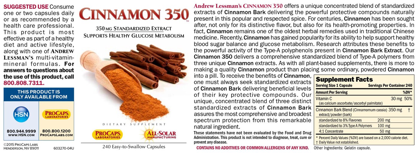 ProCaps Laboratories - Cinnamon 350 - SuppCo