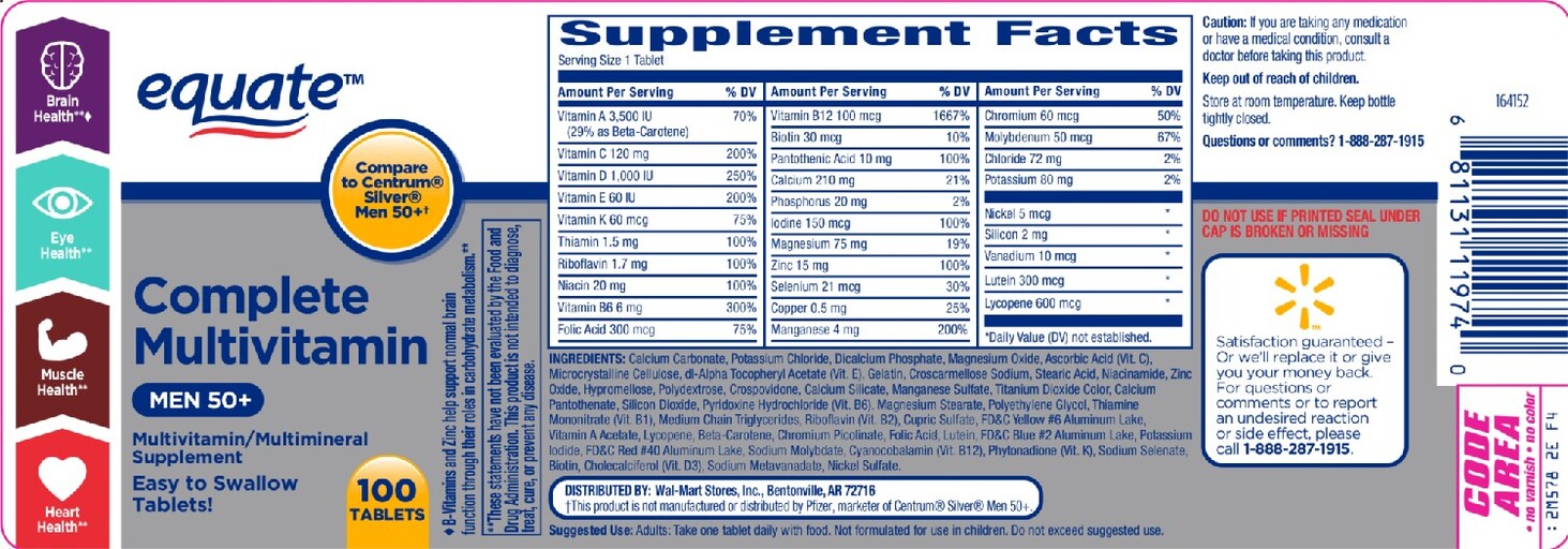 Equate - Complete Multivitamin Men 50+ - SuppCo
