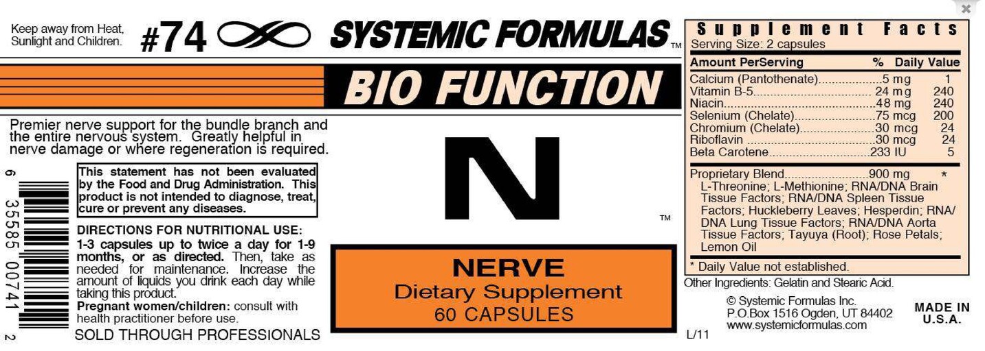 Systemic Formulas Bio Function - N Nerve - SuppCo