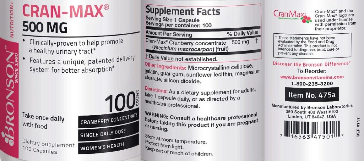 Bronson - Cran-Max 500 mg - SuppCo