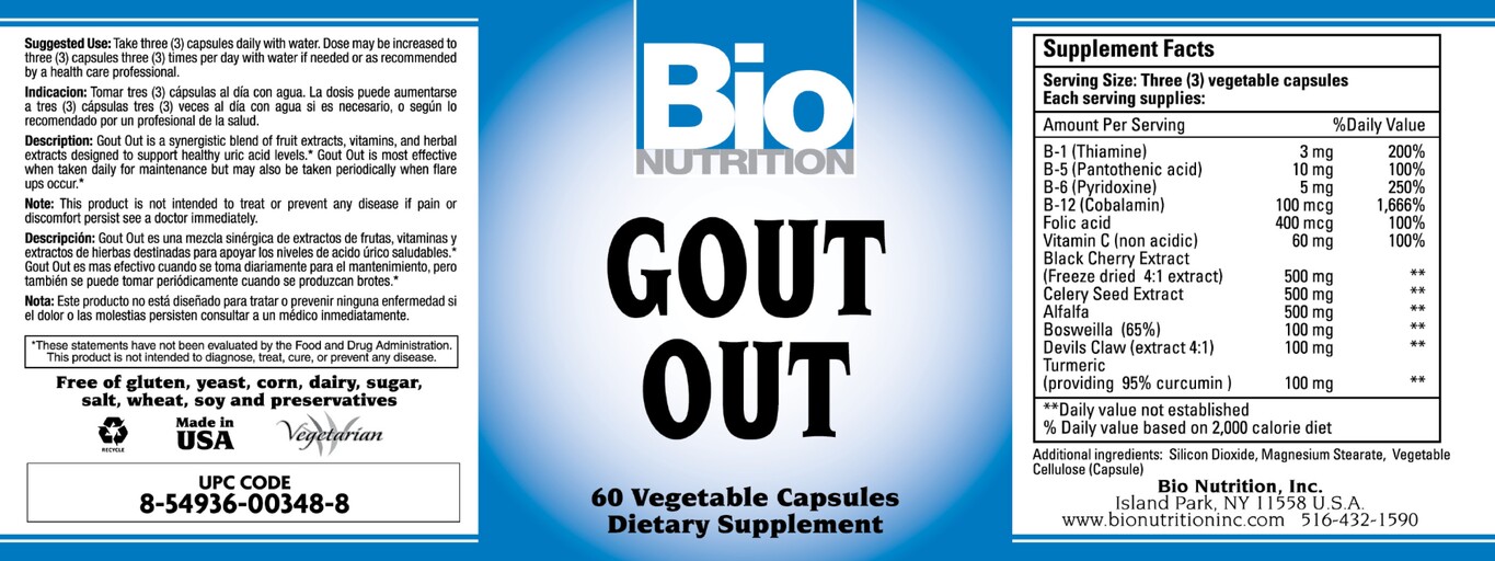 Bio Nutrition - Gout Out - SuppCo